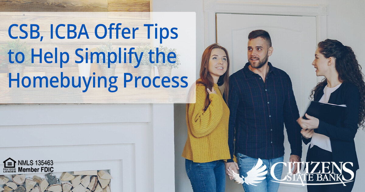 CSB, ICBA Offer Tips to Help Simplify the Homebuying Process