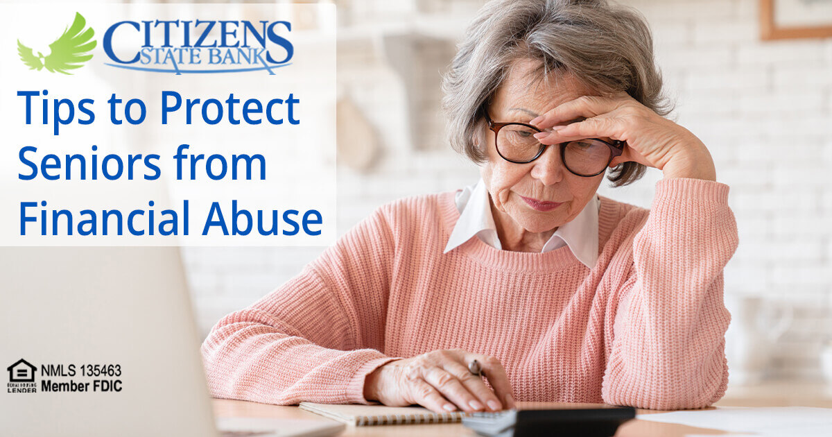 CSB, ICBA Share Tips to Protect Seniors from Financial Abuse